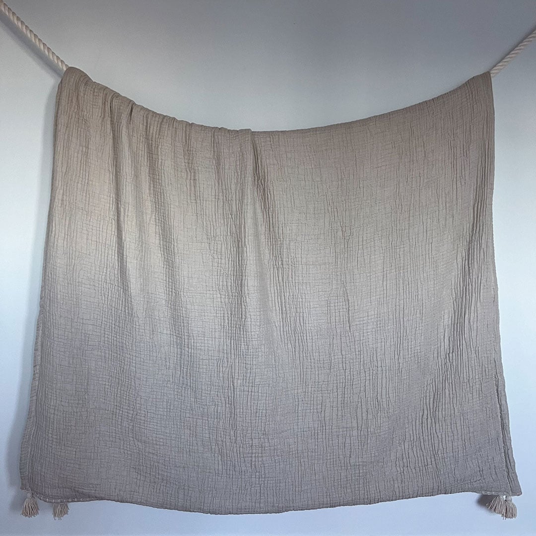 Organic Turkish Gauze 8-Layer Taupe Full - Head Regal