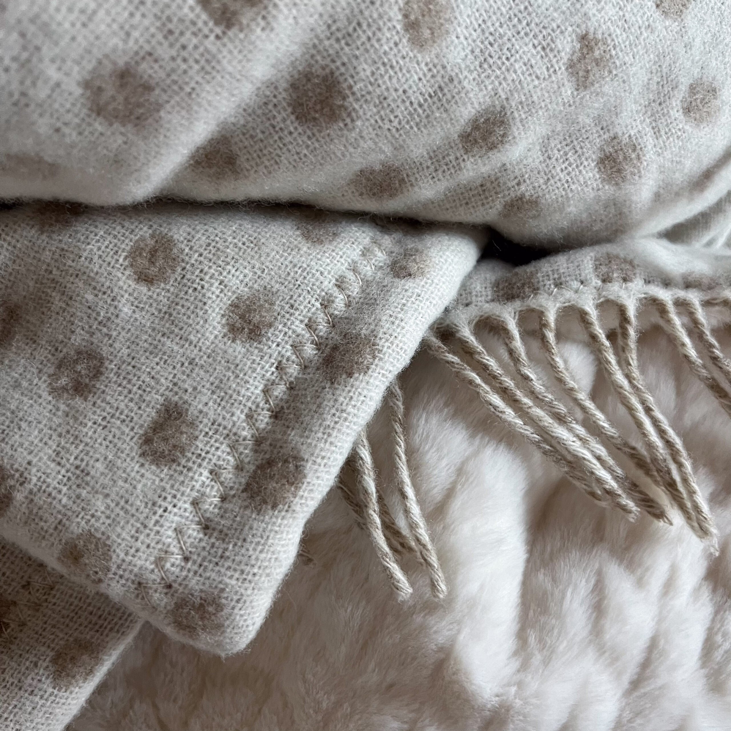 Wool Natural Polka Dot Full - Head Regal